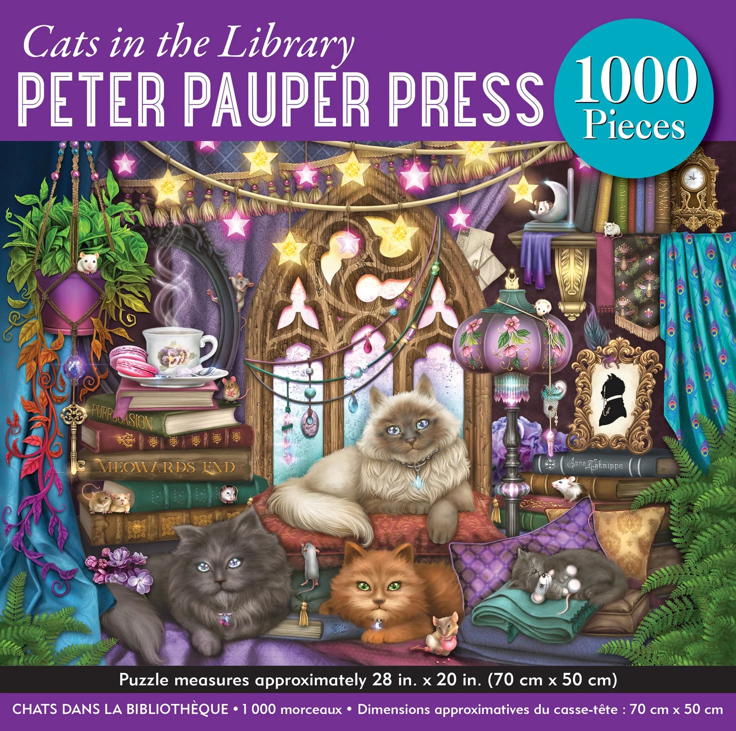 Peter Pauper Cats In the Library 1000 Piece Jigsaw Puzzle – Curious And ...